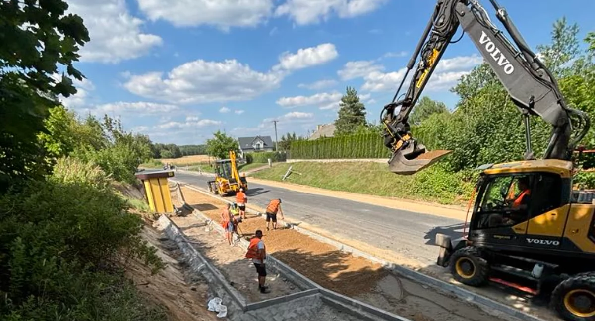 Trwa przebudowa drogi powiatowej w Łaniętach - wiadomości Przasnysz